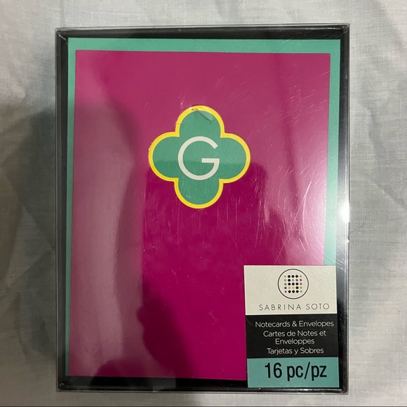 Sabrina Soto | Office | Sabrina Soto G Monogram Note Cards | Poshmark